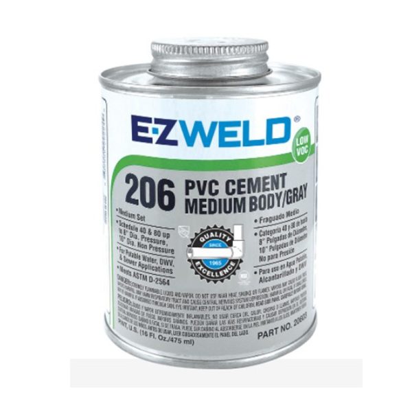 EZ-Weld GLGAL-206 Heavy Duty PVC Gray Cement Gallon – Led Lighting