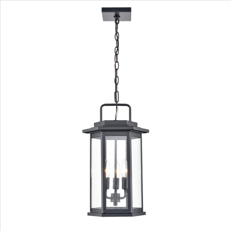 Millennium Lighting 2687-PBK Ellis Three Light Outdoor Pendant Powder ...
